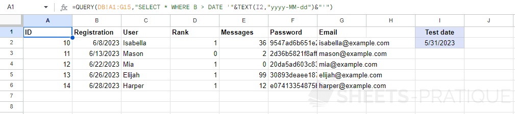 Google Sheets QUERY: Dates and Times
